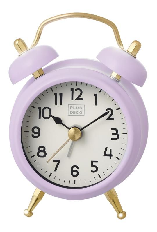 CREPHA(クレファー) 置き時計 アナログ 小型 直径5.5cm 電子音 アラーム 小さい かわいい 卓上 インテリア アンティーク調 クラシック ミニツインベルクロック パープル IAC-5668-LPP✅【コンパクト＆かわいいミニツ...