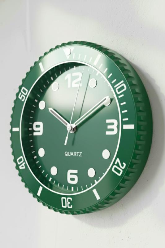 腕時計風掛け時計 選べる4カラー 直径28cm リビングルーム Clock アナログ 静音 壁掛け腕時計風デザイン：他にはない腕時計モチーフの個性的なデザインがおしゃれに部屋を引き立て、部屋をおしゃれに演出、モダンで洗練された空間を作り出す...