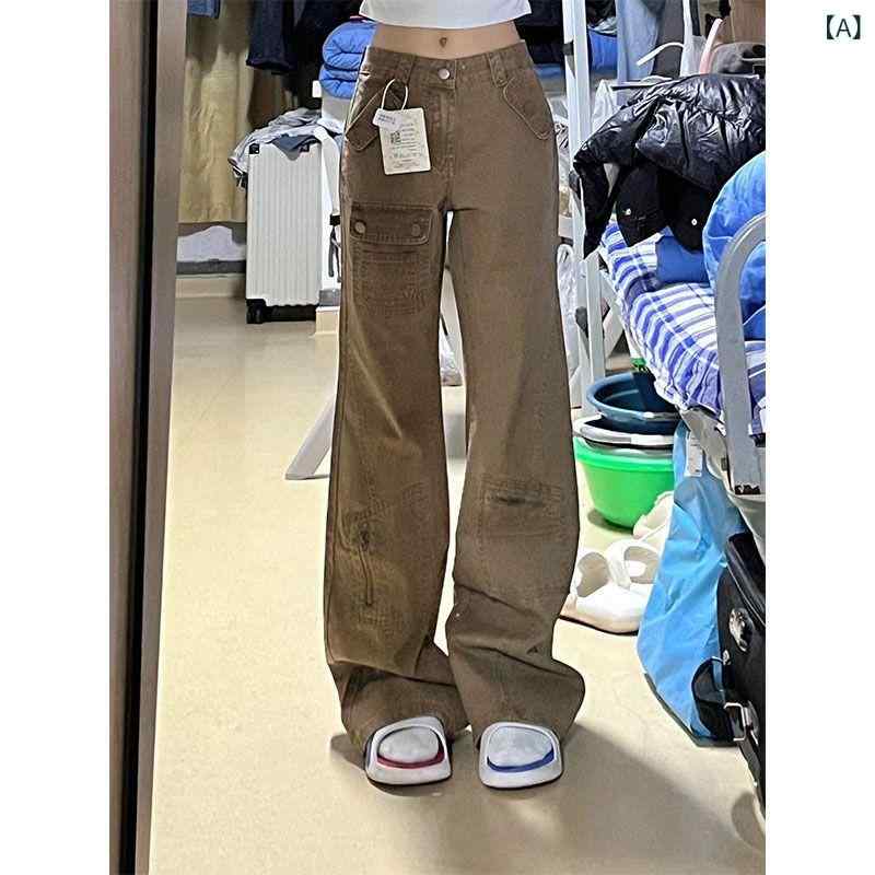 ・カテゴリ: 牛仔裤・スタイル: 通勤風・主な素材: 綿50-70%・素材2: ポリエステル50-70%・パンツスタイル: 微喇型・パンツ丈: 長丈・ウエスト: 高腰・厚み: 薄手・流行要素: ボタン、ジッパー、水洗い・カラー展開: カーキ...