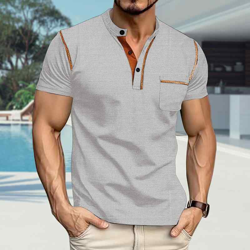 ・カテゴリ: Tシャツ・スタイル: 修身型・主な素材: ポリエステル91-95%・柄: 純色・袖丈: 短袖・袖型: 通常・ネックライン: スタンドカラー・カラー展開: ネイビー、ホワイト、ブラック、カーキ、ミリタリーグリーン、ワインレッド、...