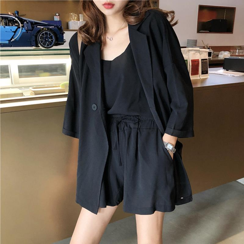 ・スタイル: 通勤、都市・柄: 無地・パンツ丈: ロング・装飾: 立体・プリント: あり・素材: シフォン・袖丈: 7分袖・袖型: フレア・カラー展開: ブラック、ブルー、ピンク・サイズ展開: M、L、XL、2XL、3XL、4XL・カテゴリ...