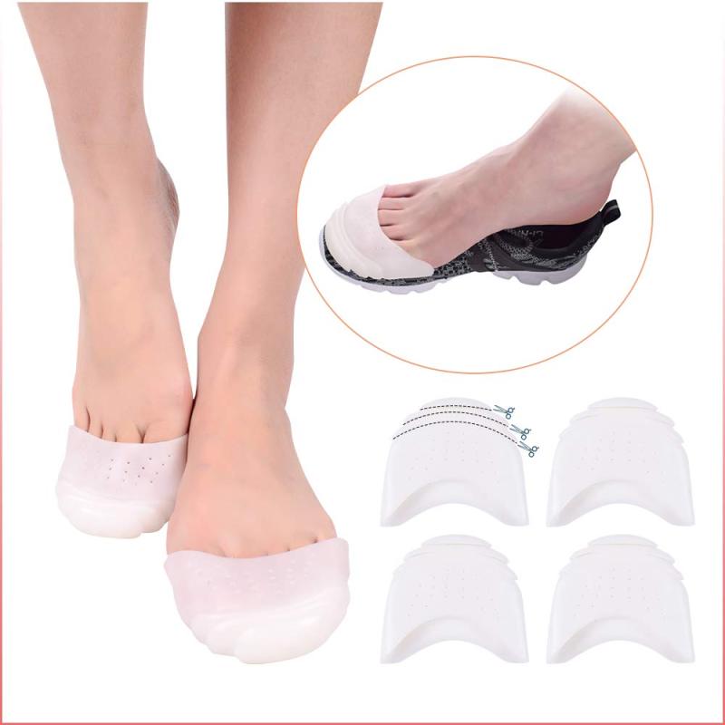 つま先 保護 靴のサイズ調整 つま先シリコン クッション トウパッド つま先 衝撃吸収 足裏カバー キャップ 低反発 ジェル つま先 靴ズレ 通気性 男女適用 2サイズ選択 4個入り Meidlan【サイズ調整&amp; 衝撃緩和】つま先カ...