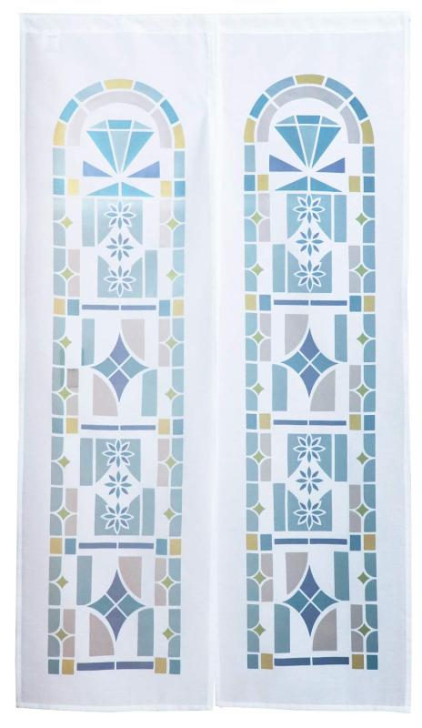 のれん ロング おしゃれ 北欧 Sunnyday Fabric ステンドグラス 幅85cm x 丈150cm【サイズ】約幅85cm x 丈150cm 【カラー】ブルー 【組成】綿・ポリエステル 【重量】約100g 【生産国】インド【生地】オ...