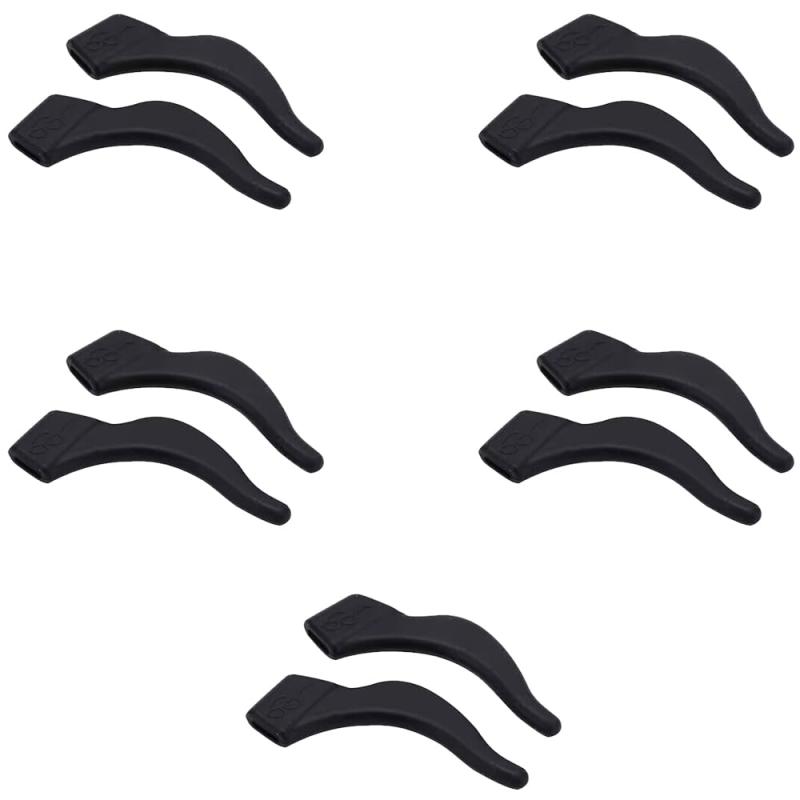 メガネ ノンスリップ イヤリング メガネ固定具 メガネロック メガネ ノンスリップ イヤーフック 軽量 ノンスリップ イヤーフック ソフトシリコン カバー付き 収納しやすい 5ペアセット ブ1.セット内容：メガネ滑り止めホルダー5組；サイズ...