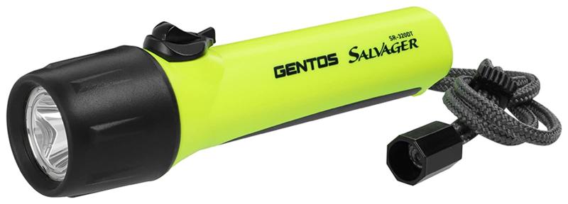 GENTOS(ジェントス) LED 懐中電灯 【明るさ300ルーメン/実用点灯8時間/耐塵/25m防水】 単3形電池4本使用 サルベージャー SR-320DTサイズ:約直径44×166mm、本体重量:約195gセット内容・付属品:本体、パワ...