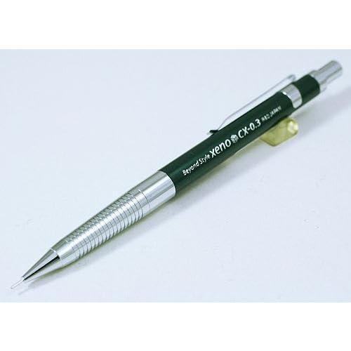 Xeno（韓国メーカー）CX-03 製図用シャープペンシル 0.3mm 金属グリップグリップ滑らかで金属製になって重量感が有ります。