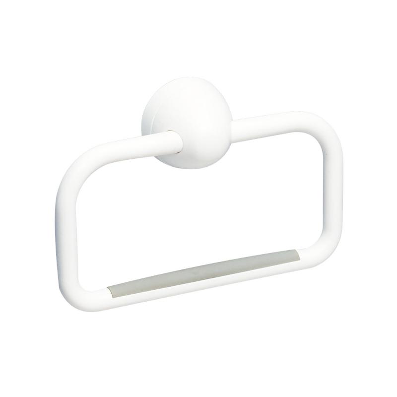 レック 首ふり タオルリング ( タオル掛け ) マグネットサイズ::15.5×3.5×10.5cm耐荷重:500g取付方法:マグネット手が拭きやすい首ふりタイプ。タオルが落ちにくいすべり止め付き。マグネットには壁にキズを付けないシートが貼...