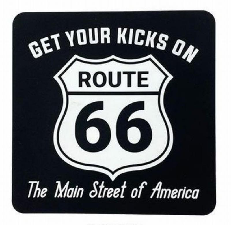 ルート66 ラバー コースター ROUTE66 R66 RT66 アメリカン雑貨 アメ雑サイズ：約 9.5cm