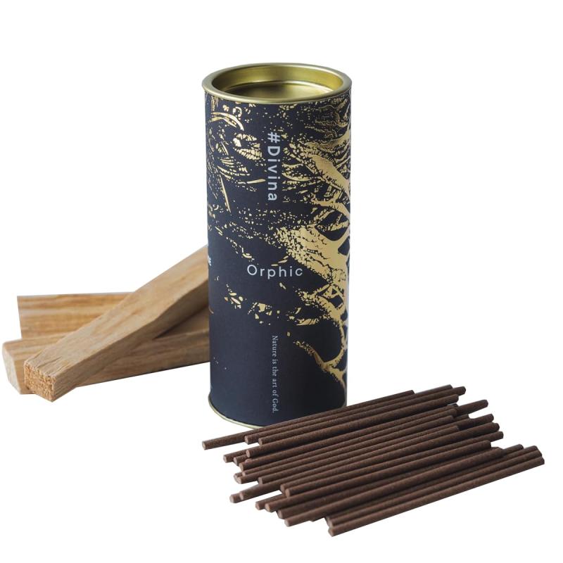 #Divina Orphic パロサントのお香 サンダルウッドと織りなす神秘的な香り 30本入り 燃焼時間15-17分天然素材: パロサントと白檀を主原料とした贅沢なブレンド。神秘的で豊かな香りが特徴的なお香です燃焼時間: 約15-17分間...