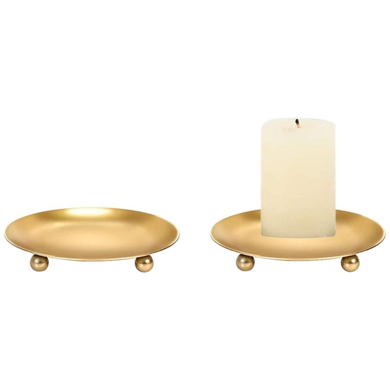 Unikato キャンドルホルダー パロサント 受け皿 キャンドルスタンド 2個 北欧 おしゃれ 燭台 円形 鉄製 キャンドル 皿 収納トレー アクセサリートレー 小物入れ 置物 食卓飾り 雰囲気作り パー【商品仕様】：サイズ：約7*1.5...