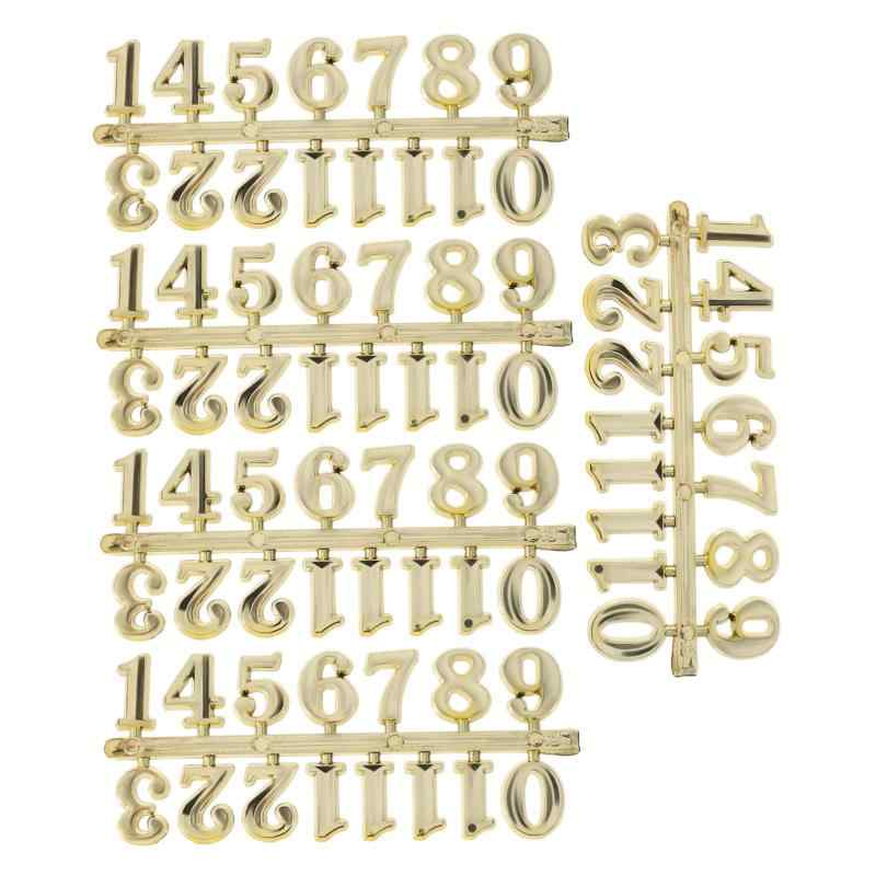 Zerodeko 5 セット 文字盤 ゴールデン DIY 時計 数字 針 装飾 交換 数字 パーツ デジタル アラビア語 機構 付属品 接着剤 数字 用DIYの壁時計-時計の数字はシンプルでファッショナブルなデザインで、さまざまなスタイルが...