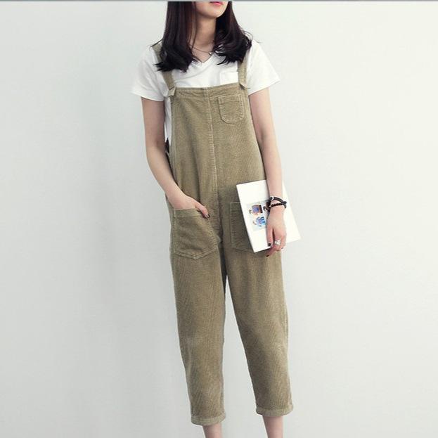 ・カテゴリ: 休闲裤・スタイル: 清新甜美・素材: 灯芯绒・パンツ丈: 七分丈・カラー展開: 粉红色、深卡其布色・サイズ展開: 均码・対象: 女