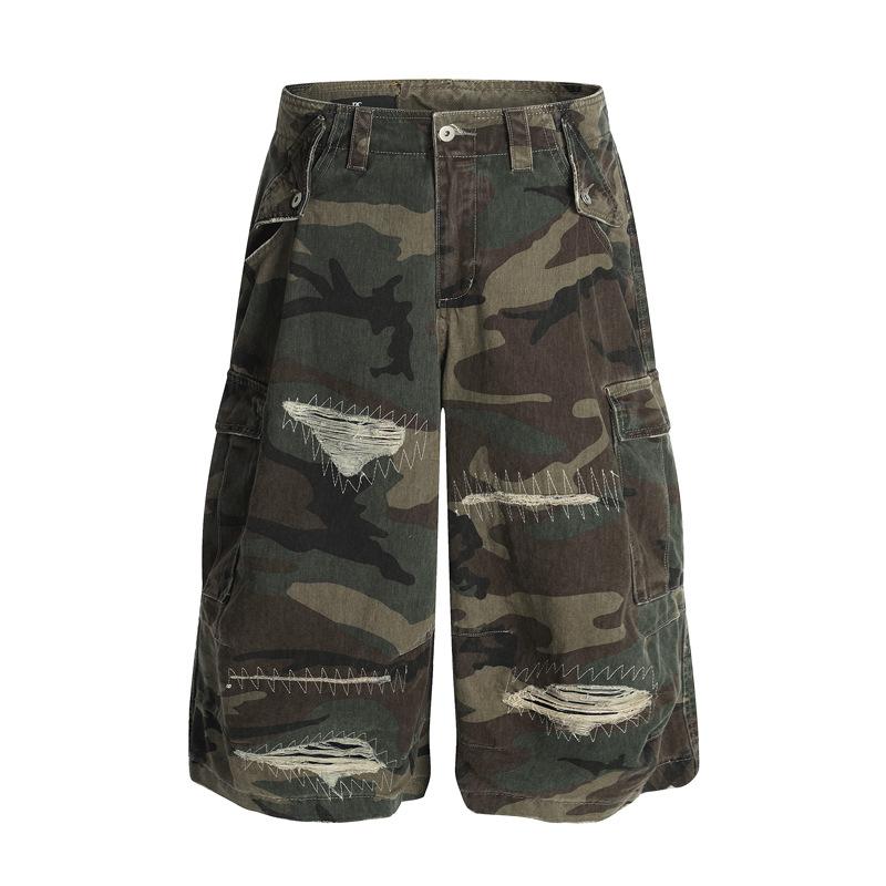 ・主な素材: 綿80%・スタイル: 韓版・カラー展開: 迷彩・サイズ展開: S、M、L、XL、2XL・パンツ丈: 七分丈・パンツタイプ: 直筒・伸縮性: 無