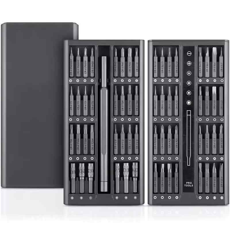 zmart 63 in 1 精密ドライバー セット プラス トルクス 磁気 ドライバー ビット プロフェッショナル 修理 ツールキット iPhone向け ウォッチ カメラ用【ポップアウトケースデザイン】電子ドライバーセットケースにはイジェク...