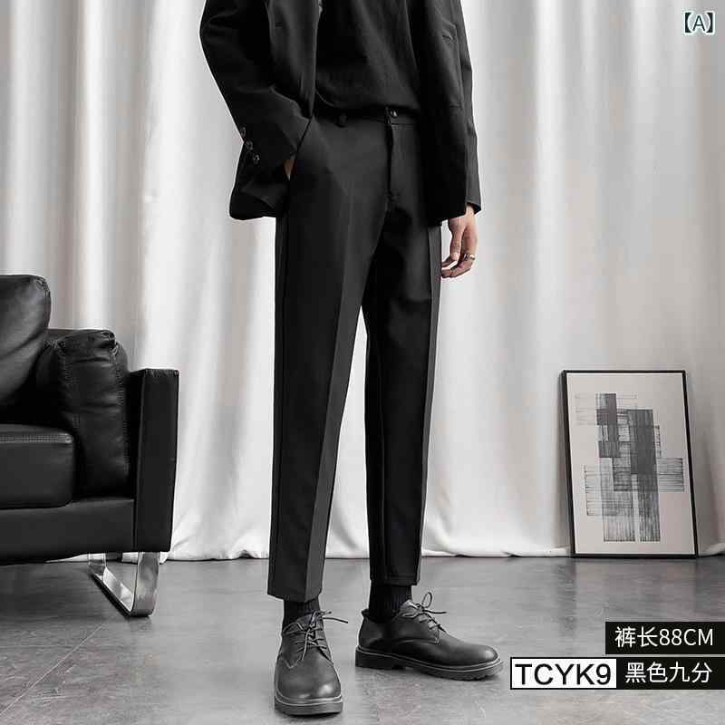 ・スタイル: 韓版・カテゴリ: 休闲裤・タイプ: 鉛筆パンツ/スリムパンツ・パンツ型: テーパード・パンツ丈: ロング・ウエスト: ミッドライズ・前立て: ドローストリング・厚み: 普通・柄: 無地・シーン: カジュアル・裾: スリム・スト...