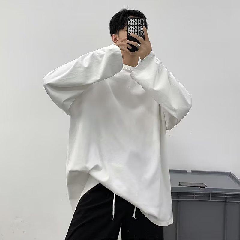 ・カテゴリ: Tシャツ・スタイル: 原宿風・主な素材: 綿80%・柄: 無地・版型: ゆったり・袖丈: 長袖・ネックライン: クルーネック・袖型: 標準・カラー展開: 白色、黒色、杏色・サイズ展開: M、L、XL、2XL、3XL・厚み: 普...