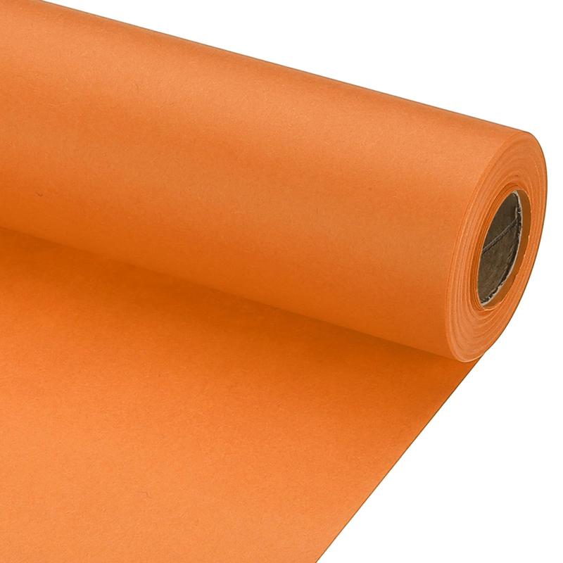 PATIKIL ラッピングペーパー 包装紙 43cm x 15m(49フィート) 無地 クラフト紙 厚手 大判 スタイリッシュ スタイリッシュ 梱包 折り 花束 プレゼント 新年 誕生日 お祝い 手芸用 オレンジ品質のペーパー: 70GS ...