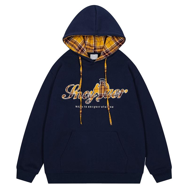 ・スタイル: 街头・カテゴリ: スウェット・スタイル詳細: 貼布・加工: ピース・ネックライン: ラウンドネック・袖丈: 長袖・フード: あり・厚み: 加厚・フィット: ルーズ・柄: チェック・ポケット: 標準・主な素材: 綿・素材含有率:...