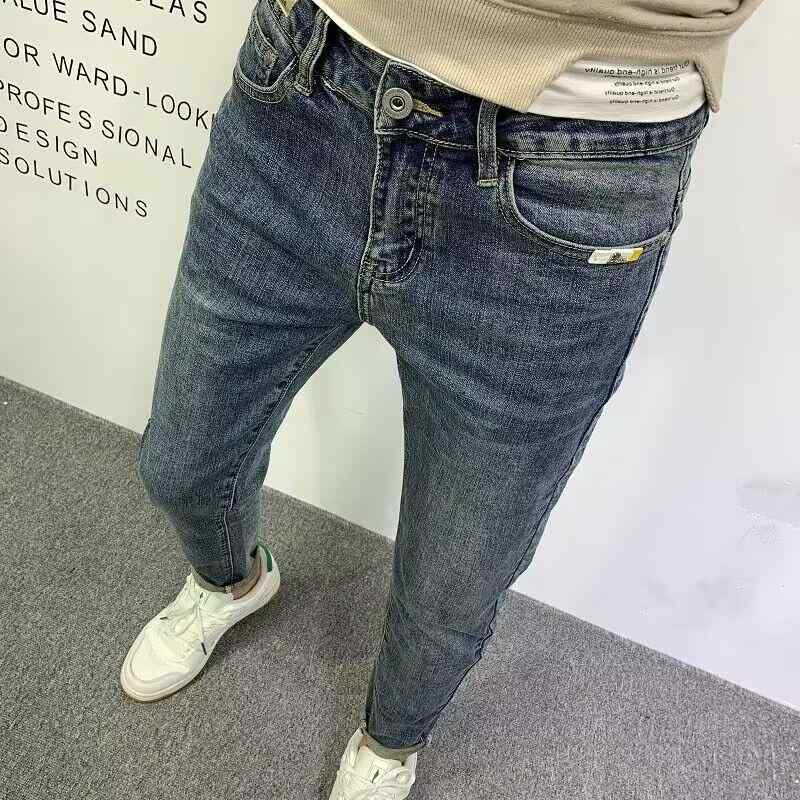 ・カテゴリ: 牛仔裤・スタイル: 青春流行・パンツタイプ: 铅笔裤/小脚裤・シルエット: 锥型・特殊加工: 印花・パンツ丈: 長裤・ウエスト位置: 中腰・パンツフライ: 拉链开襟・厚み: 普通・適用シーン: 休闲・ディテール: 多口袋・スト...