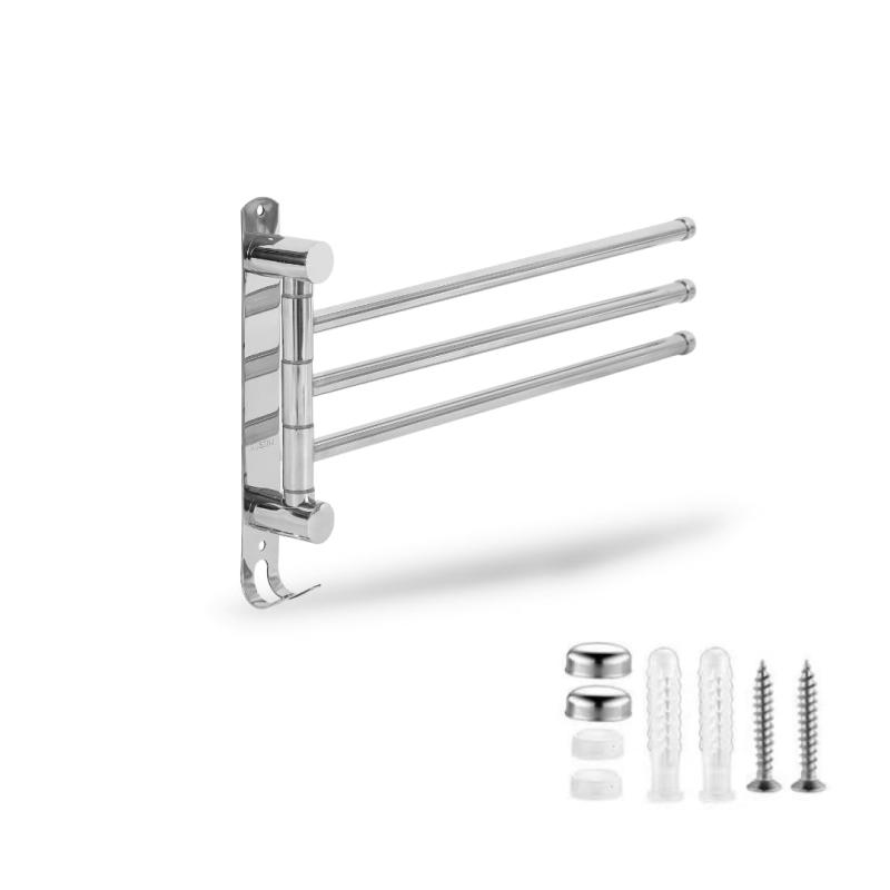 レジプロb スイングアーム式 タオルハンガー SUS304 ステンレス製 壁掛け ネジ付き シルバー【スタイリッシュなデザイン】ステンレス製タオルハンガーは、モダンな洗面所にぴったりで、シルバーの色合いが洗練された印象を与えます。スイングア...