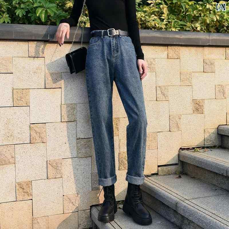 ・主な素材: 綿100%・スタイル: ストレートパンツ・パンツ丈: ロング・ウエスト: ハイウエスト・カラー展開: ヴィンテージブルー、ブラックグレー、ライトブルー・サイズ展開: S,M,L,XL,2XL,3XL,4XL,5XL・カテゴリ:...
