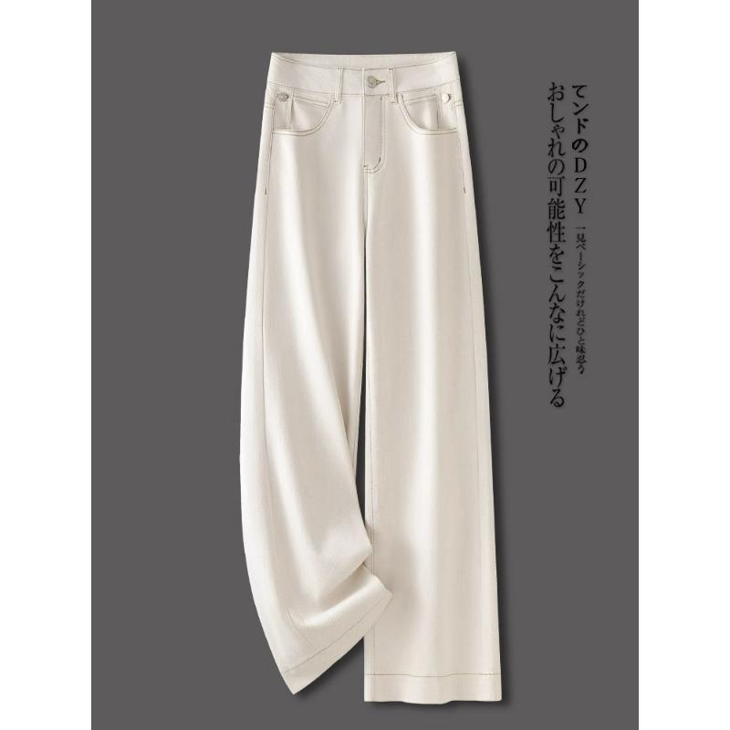 ・カテゴリ: 牛仔パンツ・スタイル: 休闲風・主な素材: 綿70-80%・副素材: 天絲30%以下・パンツ丈: ロング・ウエスト: ハイウエスト・厚み: 中厚・フィット感: 微弾性・パンツ形状: ワイドレッグ・カラー展開: 杏色、灰色・サイ...