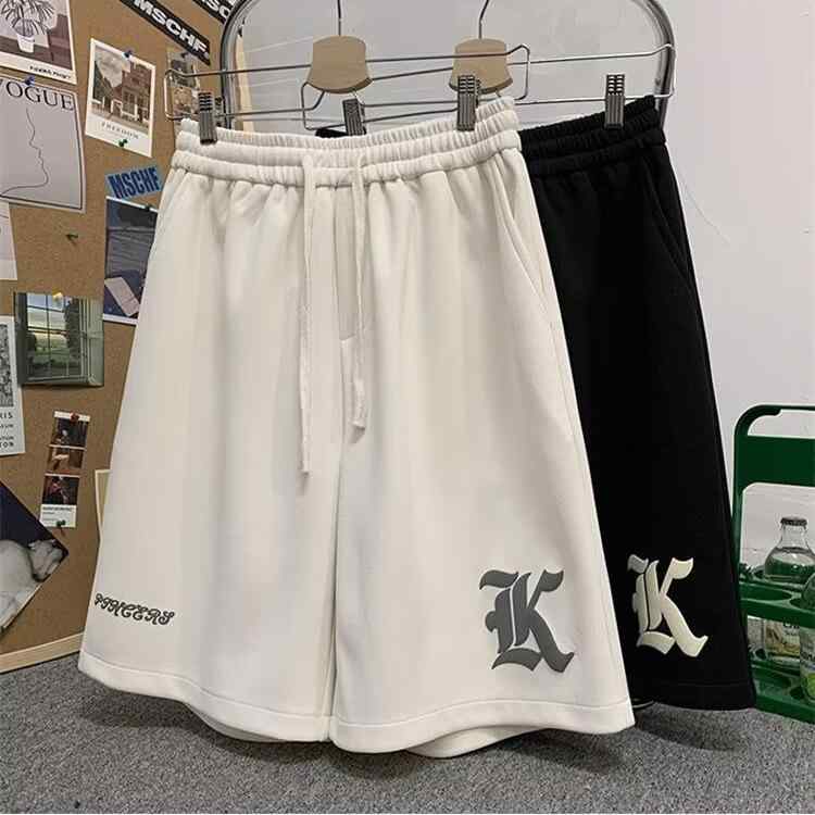・主な素材: ポリエステル100%・スタイル: 簡約・カラー展開: ブラック、ホワイト・サイズ展開: M、L、XL、2XL、3XL、4XL、5XL・パンツ丈: 5分丈・パンツタイプ: ワイドレッグ・ストレッチ: 微弾