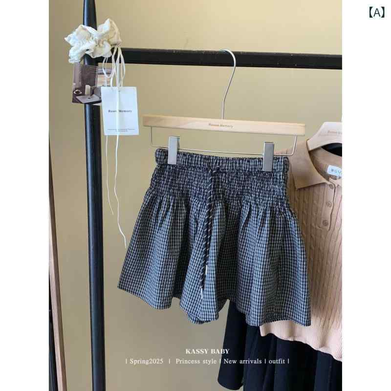 ・スタイル: 日韓カジュアル・カラー展開: ブラックチェック、ブルーチェック・サイズ展開: S、M、L、XL・カテゴリ: カジュアルパンツ・パンツ形状: ストレート・パンツ丈: 7分丈・ウエスト: ゴム・厚み: 薄手・流行要素: 配色・伸縮...