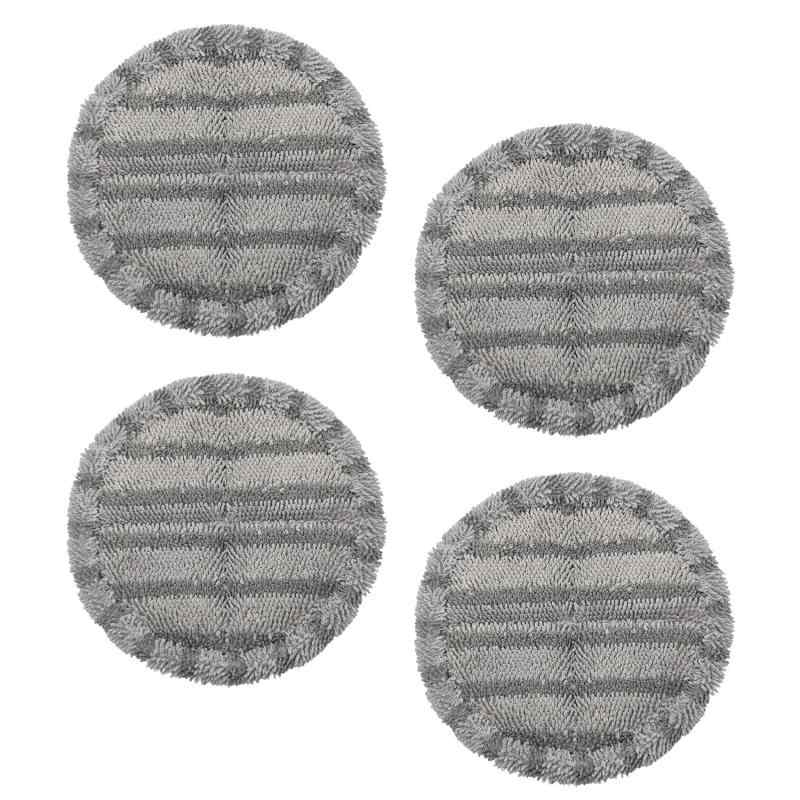 KKLM 4枚セット 汎用 回転モップ 替えパッド 電動モップ替えパッド 高吸水パッド 水拭き/窓掃除に最適 繰り返し使える洗える替えモップ 拭き掃除の効率化 頑固な汚れもラクラク消える 清潔【すべての電動回転モップに適応可能】4枚セット、...