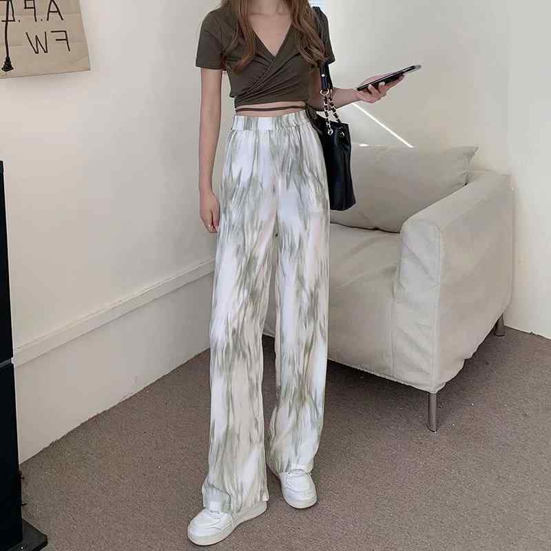 ・カテゴリ: 休闲裤・スタイル: 気質通勤、優雅・主な素材: 綿、ポリエステル・主素材含有率: 30%以下・デザイン: ワイドレッグ・パンツ丈: ロング・ウエスト: ハイウエスト・流行要素: 彩色プリント・カラー展開: ホワイト・サイズ展開...
