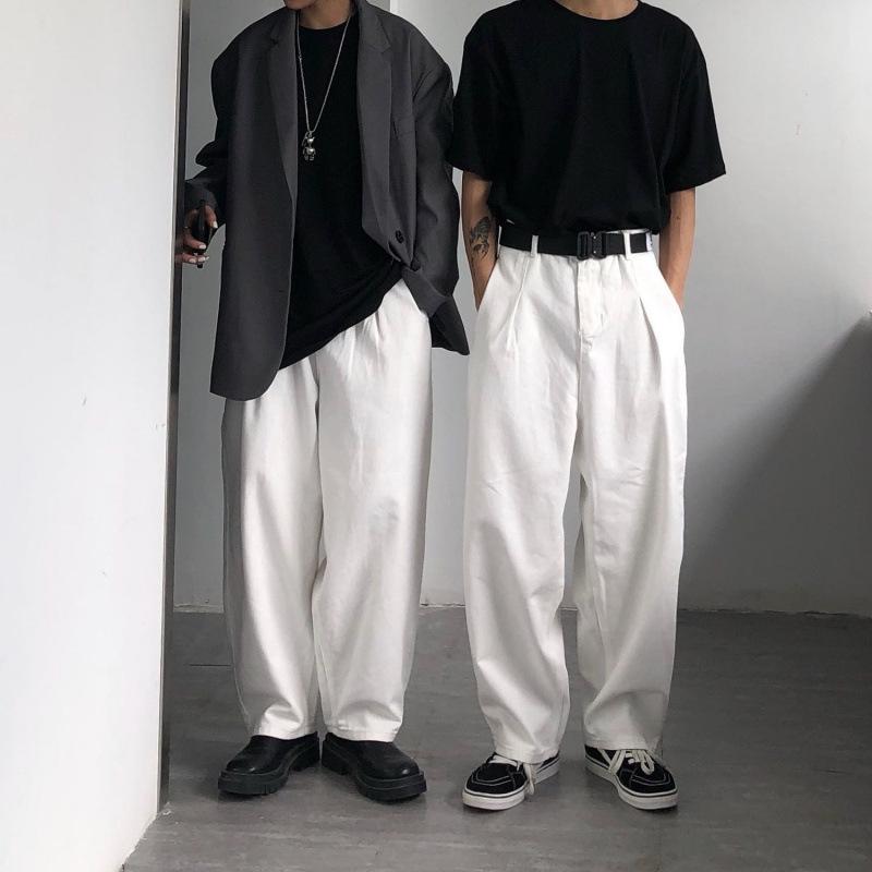 ・カテゴリ: 牛仔裤・スタイル: 都市风・主な素材: 牛仔布/棉・主な素材含有量: 95%及以上・パンツ丈: 長丈・ウエスト: 高腰・流行要素: 水洗、纽扣、拉链・カラー展開: 白色・サイズ展開: S、M、L、XL・パンツタイプ: 阔腿