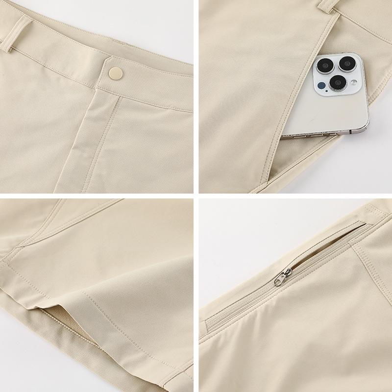 ・カラー展開: ブラック、杏色、浅緑・サイズ展開: M、L、XL、2XL、3XL、4XL・主な素材: ポリエステル100%・パンツ丈: 5分丈・パンツ形状: ストレート・伸縮性: 微弾性・スタイル: 韓国風
