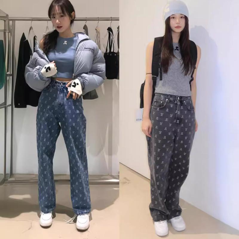 ・カテゴリ: 牛仔裤・スタイル: 清新甜美、学院风・主な素材: 其它95%以上・款式: 直筒裤・裤长: 长裤・腰型: 高腰・カラー展開: 牛仔藍、棕色、白色、黒色、粉色・サイズ展開: S1、S2、S3・裤型: 小脚裤・弹力: 无弹