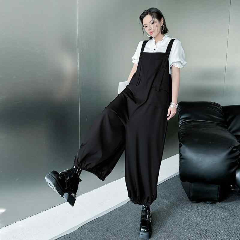 ・カテゴリ: 背带裤・スタイル: 街頭風・主な素材: 綿70-80%、ポリエステル30-50%・パンツタイプ: ハーレムパンツ・パンツ丈: 9分丈・腰型: ワイドウエスト・厚み: 中厚・流行要素: ポケット・カラー展開: ブラック・サイズ展...