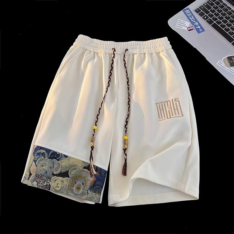 ・スタイル: 青春流行・主な素材: ポリエステル100%・カラー展開: 白色、緑色、黒色・サイズ展開: M、L、XL、2XL、3XL、4XL・パンツ丈: 5分丈・パンツ型: ストレート・伸縮性: 微弾