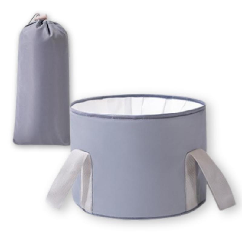 JUSTVEL 折りたたみバケツ 足湯 バケツ 保温 フットバス 折り畳み アウトドアバケツ 持ち運び 便利 コンパクト 多用途 収納袋付きa