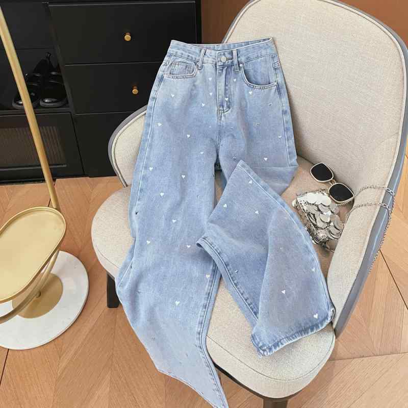・主な素材: ポリエステル30%以下・スタイル: 通勤風・カテゴリ: ジーンズ・パンツタイプ: ストレートレッグ・レッグタイプ: ワイドレッグ・パンツ丈: ロング・ウエスト: ハイウエスト・サイズ展開: S,M,L,XL・カラー展開: ライ...
