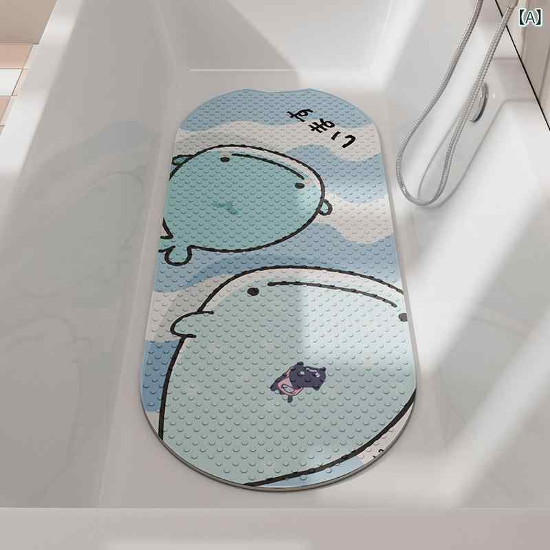 ・素材: PVC・柄: 萌趣動物・形状: 長条楕円・洗い方: 水洗・カラー展開: 湖藍、深藍・サイズ展開: 40×100cm・スタイル: 卡通・使用空間: 浴室