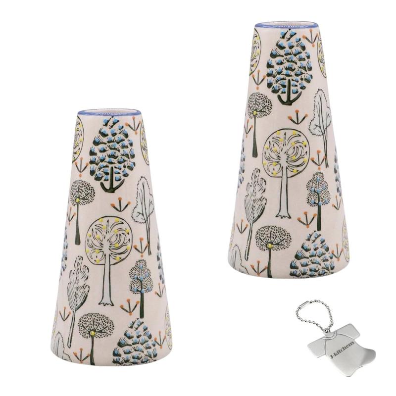 J-kitchens Select 2個入 セット 花瓶 陶器 フラワー 東欧風 フラワーベース J Φ7xH14cm ツリー （オリジナルタグ1個付）No4923本体素材：セラミック製品サイズ：本体／約Φ7x14cm防水加工済一品一品が手...