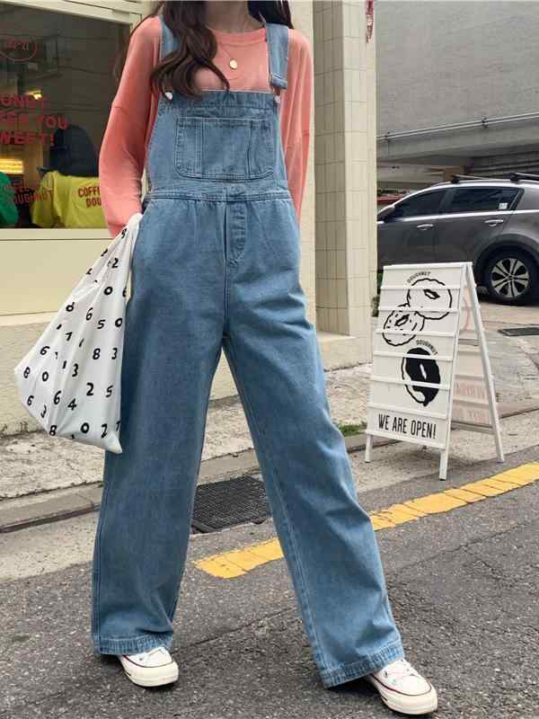 ・カテゴリ: 牛仔裤・スタイル: 日韩休闲・主な素材: 牛仔布・主素材: 綿70-80%・スタイル: 牛仔風・デザイン: 背带裤・パンツ丈: ロング・ウエスト: 高腰・厚み: 中厚・パンツシルエット: ワイドレッグ・伸縮性: 高伸縮・流行要...