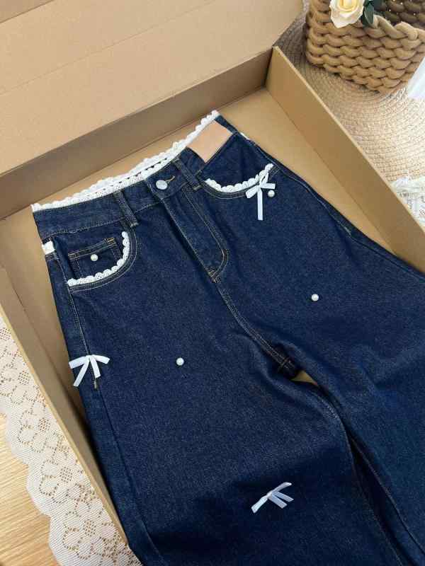 ・主な素材: ポリエステル80-90%・スタイル: シンプル・カテゴリ: デニムパンツ・形状: ストレート・パンツ丈: ロング・ウエスト: ハイウエスト・厚み: 中厚・流行要素: ボタン・カラー展開: ダークブルー・サイズ展開: S,M,L...
