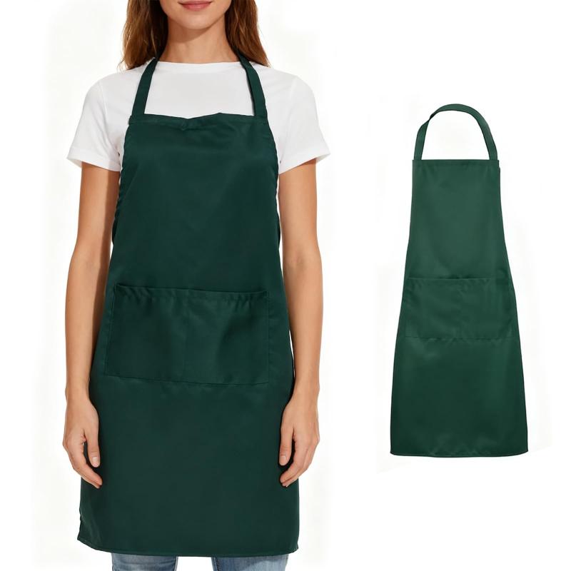 [BTtime] エプロン 首掛けタイプ 大容量ポケット 汚れにくい 防水 シワになりにくい おしゃれ 男女兼用 調節可能 キッチン コーヒーショップ 家庭用高品質なポリエステル素材を採用して、安全で環境に優しく、無味無臭、耐久性があり、変...