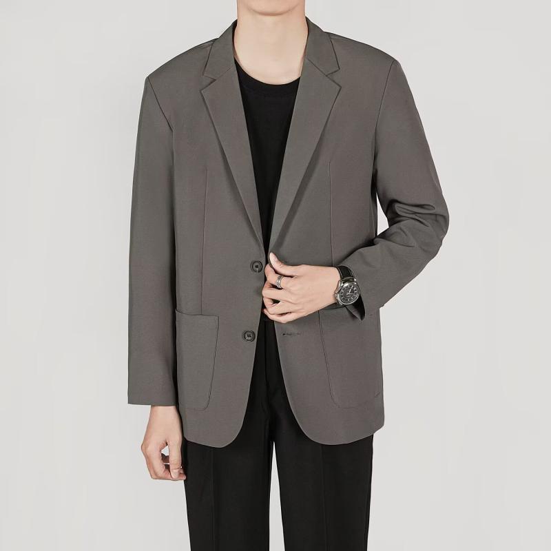 ・カテゴリ: 休闲西服・スタイル: 英伦、休闲・主な素材: 聚酯纤维100%・袖丈: 長袖・柄: 純色・カラー展開: 中灰色、浅棕色、灰绿色、黒色・サイズ展開: M、L、XL、2XL、3XL、4XL・版型: 宽松型・领型: 西装领・门襟: ...