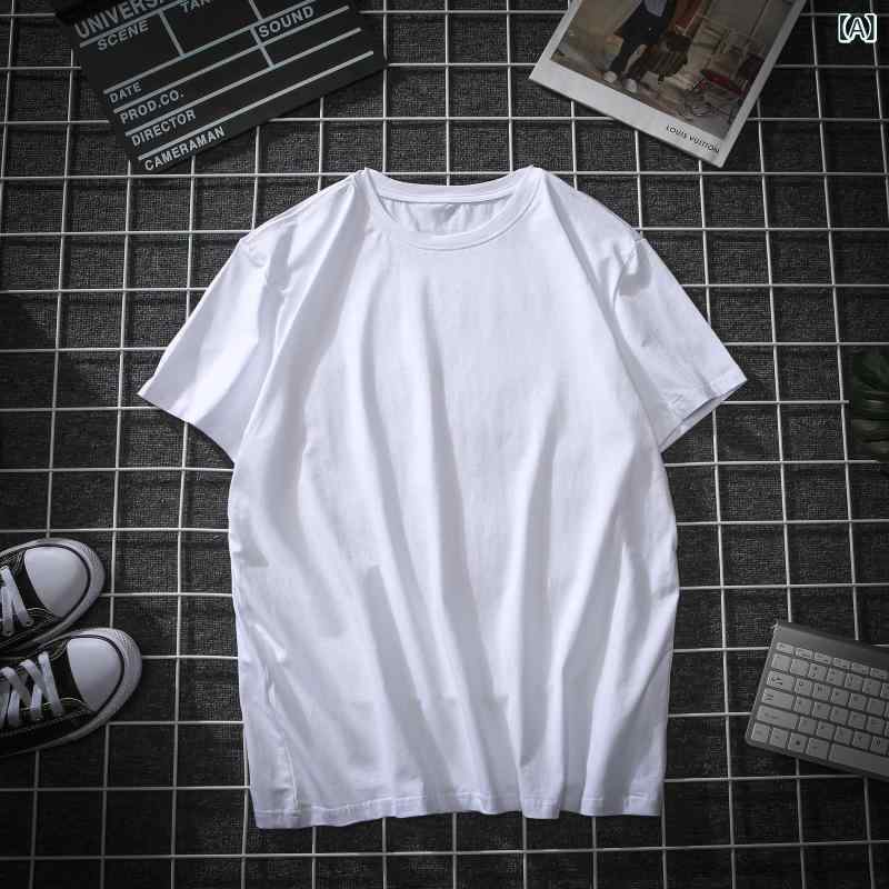 ・カテゴリ: Tシャツ・スタイル: 簡約・主な素材: 綿95%・柄: 無地・版型: ゆったり・袖丈: 短袖・ネックライン: ラウンドネック・カラー展開: 白色、灰色、黒色、黄色・サイズ展開: L、XL、2XL、3XL、4XL、5XL、6XL...