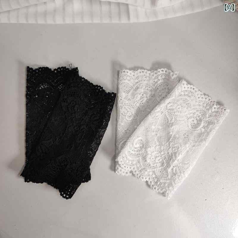 ・対象性別: 女性・カラー展開: ブラック+ホワイト蕾丝护腕-15cm、ブラック蕾丝护腕-15cm、ホワイト蕾丝护腕-15cm、ブラック+ホワイト蕾丝护臂-30cm、ブラック蕾丝护臂-30cm、ホワイト蕾丝护臂-30cm