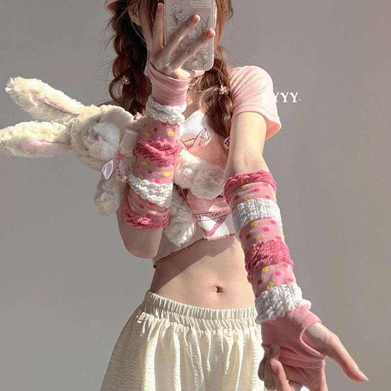 ・適用性別: 女・機能: 装饰・適合季節: 夏季,冬季,春季,秋季・柄: 点式・素材: 其他・加工方式: 提花・カラー展開: 粉红色・サイズ展開: 均码・適用年齢段: 成年・流行要素: 波点・スタイル: 可愛・サイズ: 長33cm*幅8-9...