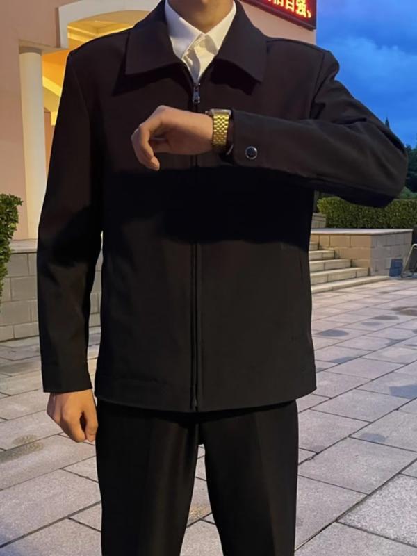 ・カテゴリ: 休闲西服・スタイル: 青春流行・ネックライン: 翻领・フィット: 合体型・フード: あり・厚み: 薄款・柄: 純色・衣長: 常规・着用: 外穿・袖丈: 長袖・袖型: 常规・カラー展開: 黒色・サイズ展開: M,L,XL,2XL...