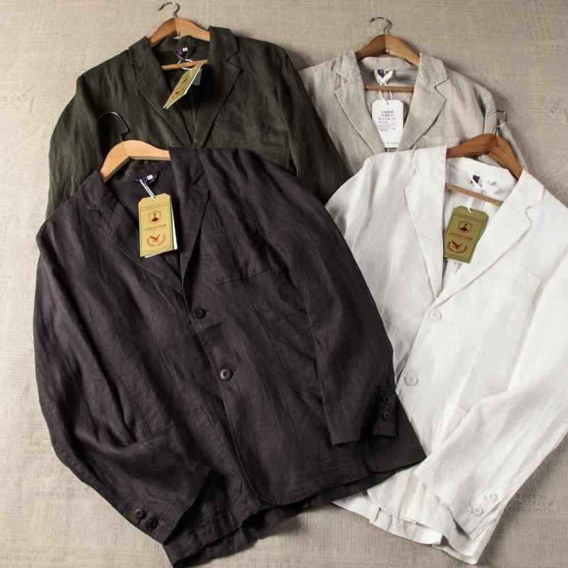 ・カテゴリ: 休闲西服・スタイル: 日系清新、休闲・主な素材: 氯纶100%・裏地素材: 麻100%・ネックライン: 西装领・袖丈: 長袖・柄: 純色・カラー展開: 白色、麻本色・サイズ展開: M、L、XL、XXL・適用対象: 成人男性・詳...