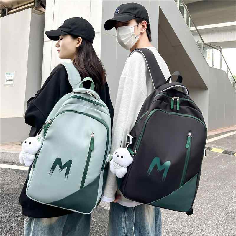 ・カラー展開: ブラック、ブルー、グリーン、パープル・適用性: 中性・適用シーン: 日常・主な素材: ナイロン・スタイル: アーバンシンプル・容量: 20-35L・機能: 防水・パソコン収納サイズ: 15インチ・柄: アルファベット・裏地素...