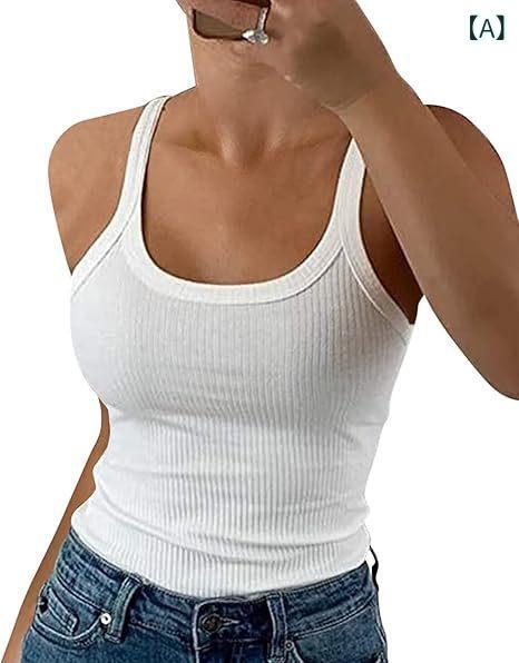 ・カテゴリ: Tシャツ・主な素材: ポリエステル95%以上・柄: 単色・スタイル: セクシー・袖丈: 無袖・加工: ニット・フィット: スリム・丈: 短め・ネックライン: ラウンドネック・流行要素: 背中開き・カラー展開: ホワイト、ブラッ...